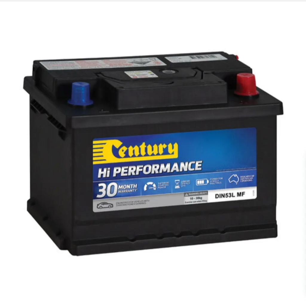CENTURY HIGH PERFORMANCE CAR BATTERY DIN53L MF – Battery Boys Sydney ...