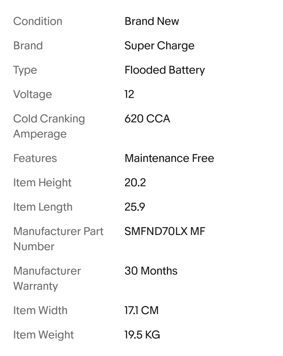 SuperCharge Silver Plus 4WD Battery-SMFNS70LX – Battery Boys Sydney ...